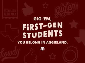 Texas A&M To Celebrate First-Generation Students Nov. 7-11 – Texas A&M ...